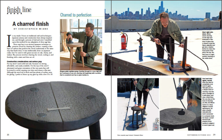 How to Create a Charred Wood Furniture Finish - FineWoodworking