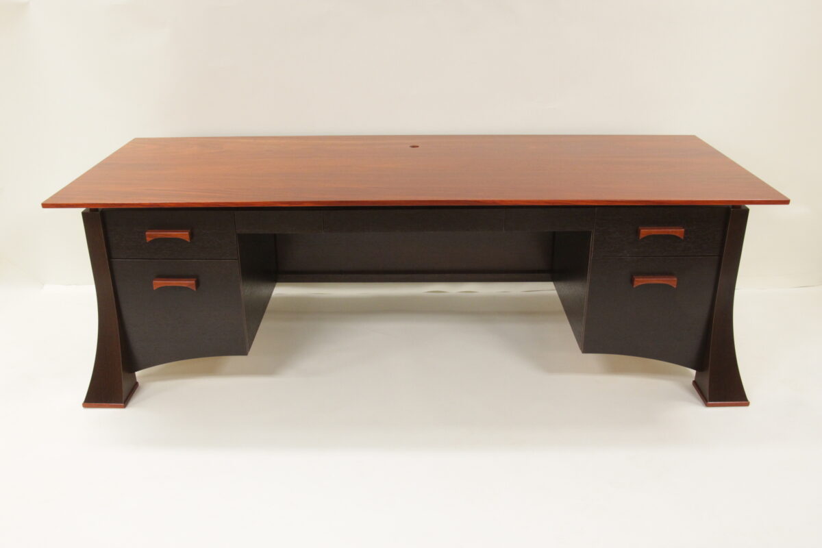 Asian Style Desk, with Lion Marquetry - FineWoodworking