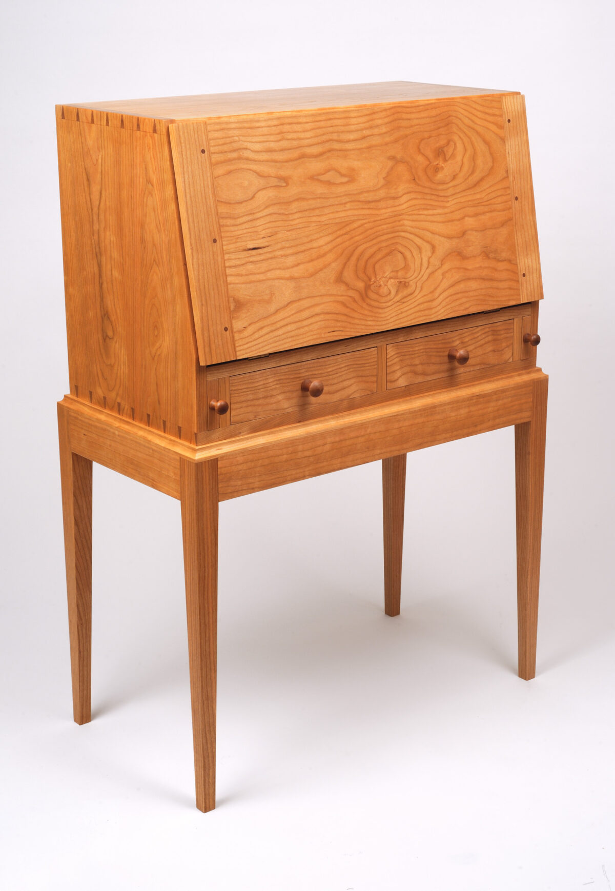 Cherry drop front desk - FineWoodworking