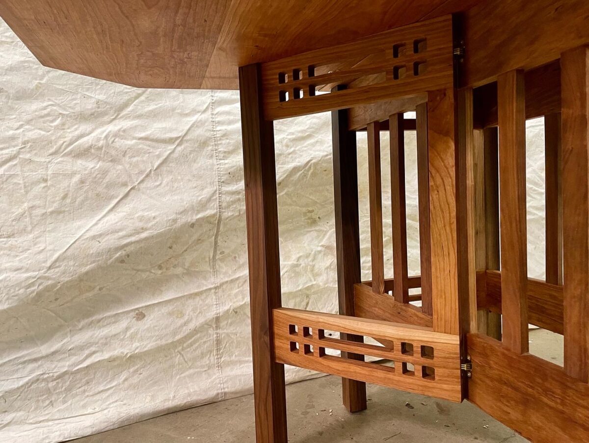 Cherry and Walnut Drop Leaf Table - FineWoodworking