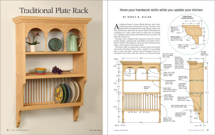 Build a traditional plate rack - FineWoodworking