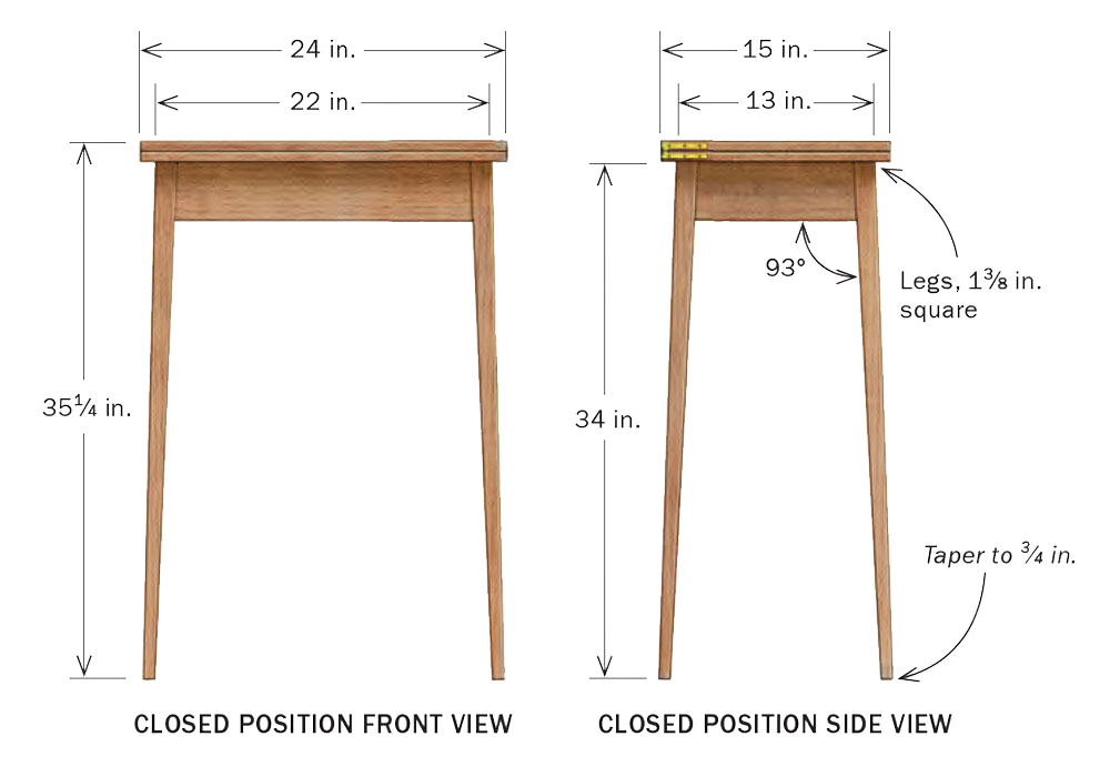 Build a folding card table - FineWoodworking