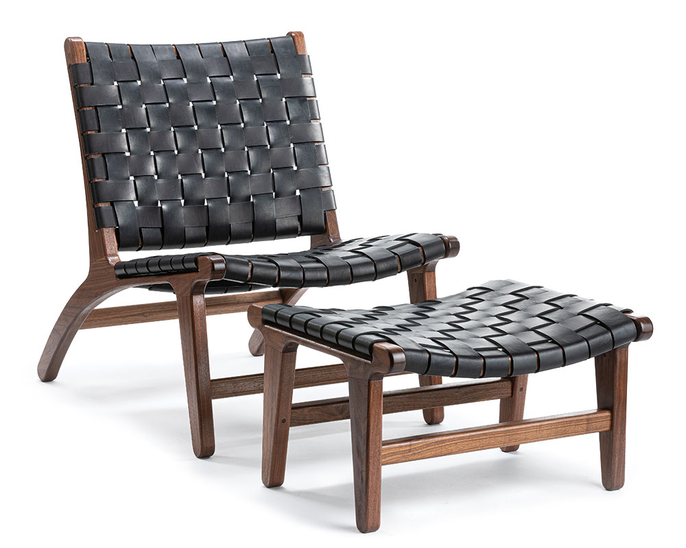 A Leather Striped Lounge Chair - FineWoodworking