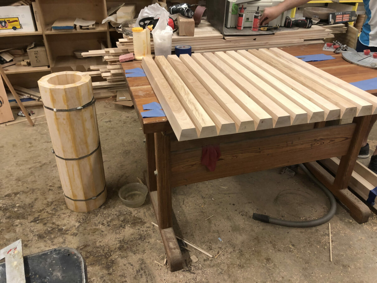 Lasagna Noodle Desk made of Maple - FineWoodworking