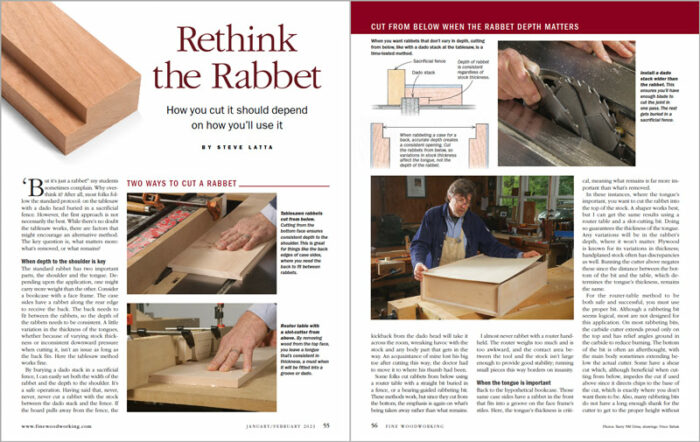 Cutting rabbets two ways - FineWoodworking