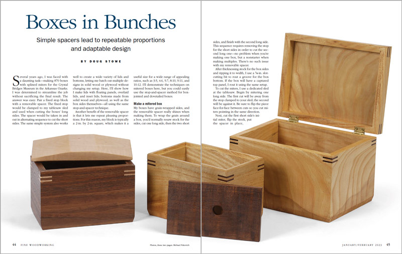 Batching out boxes - FineWoodworking