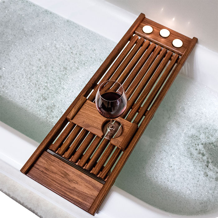 Build an elegant wooden bath tray - FineWoodworking