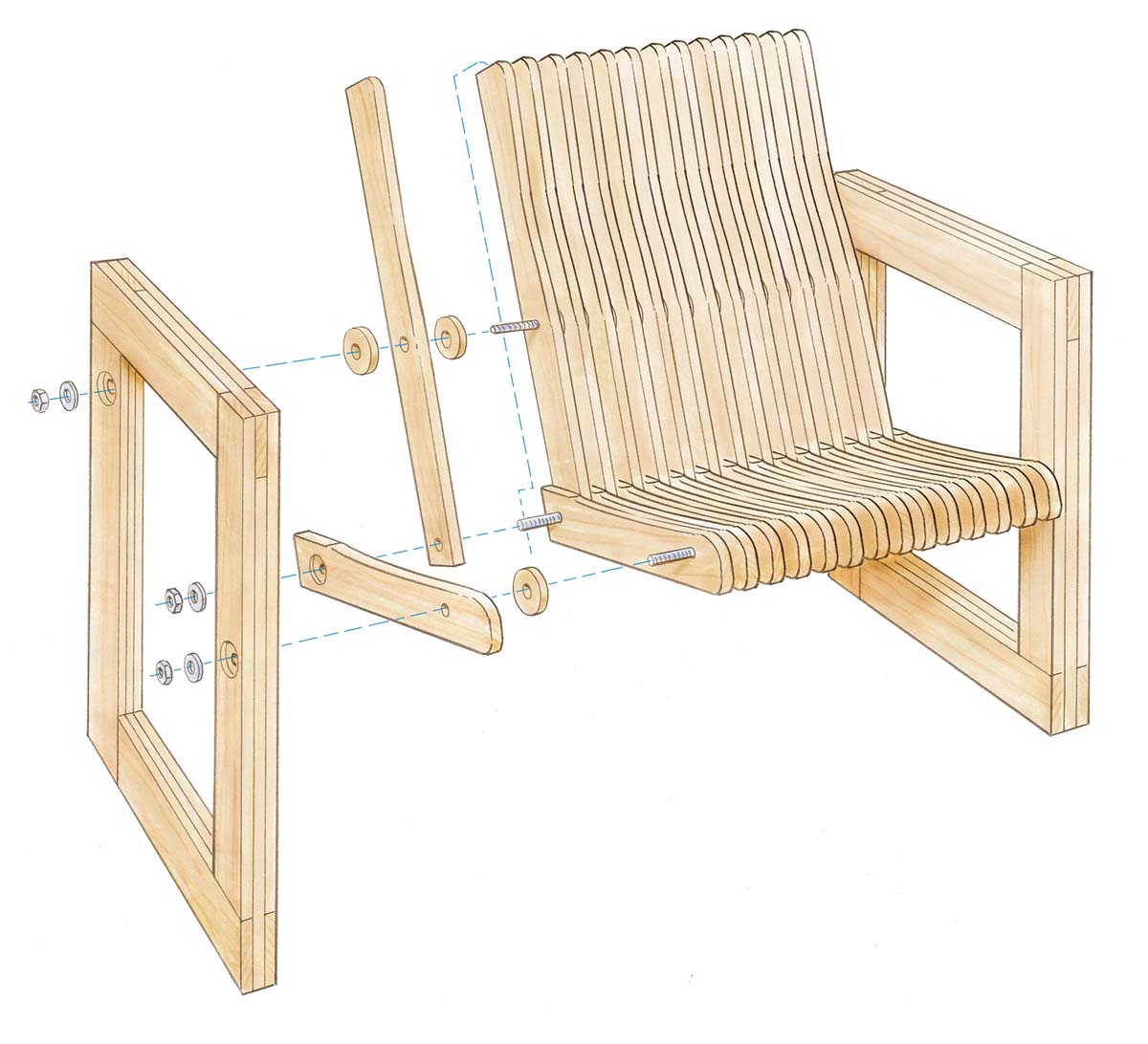 Form-fitting outdoor chair - FineWoodworking