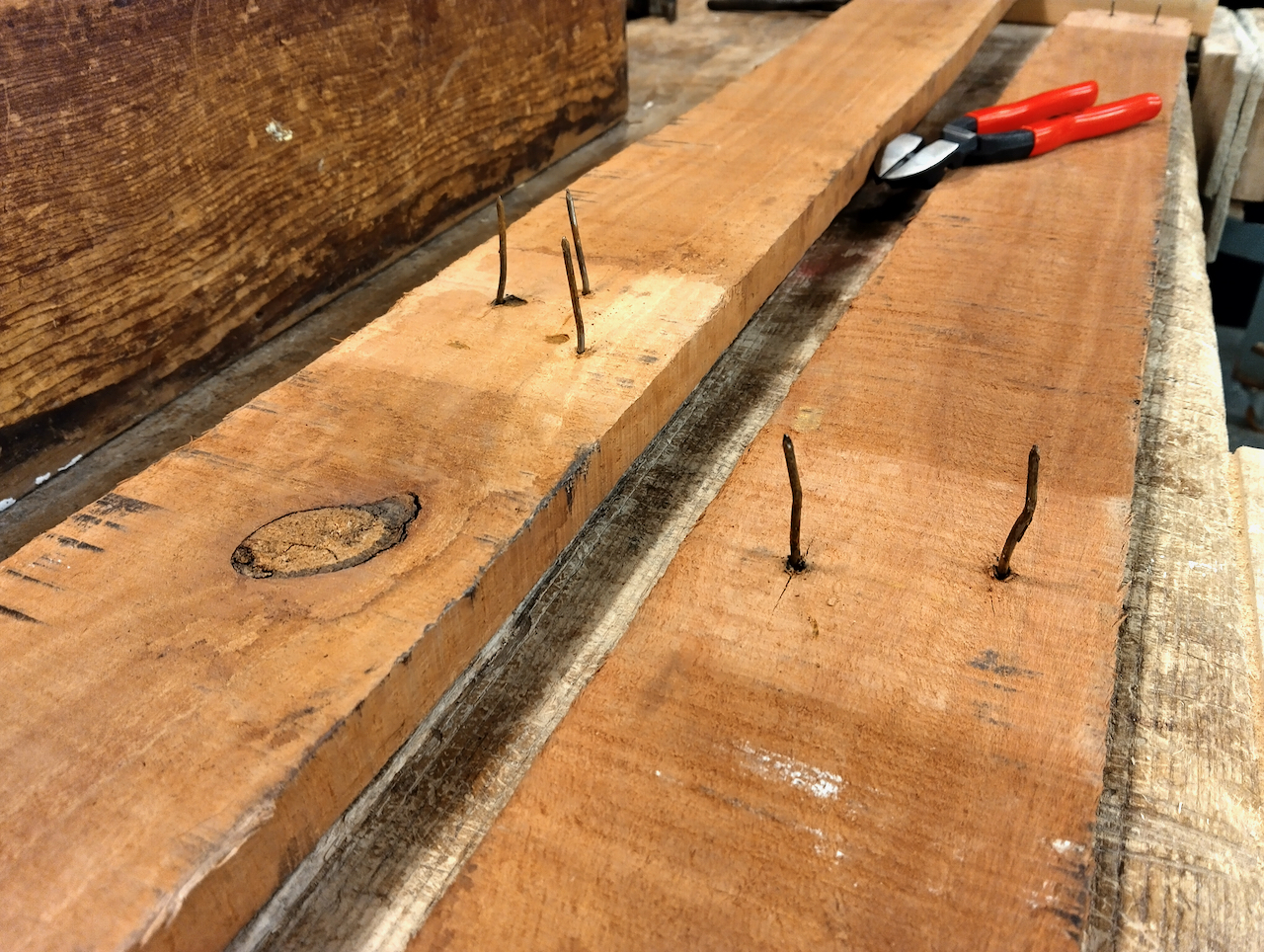 Extracting stubborn nails from reclaimed wood - FineWoodworking