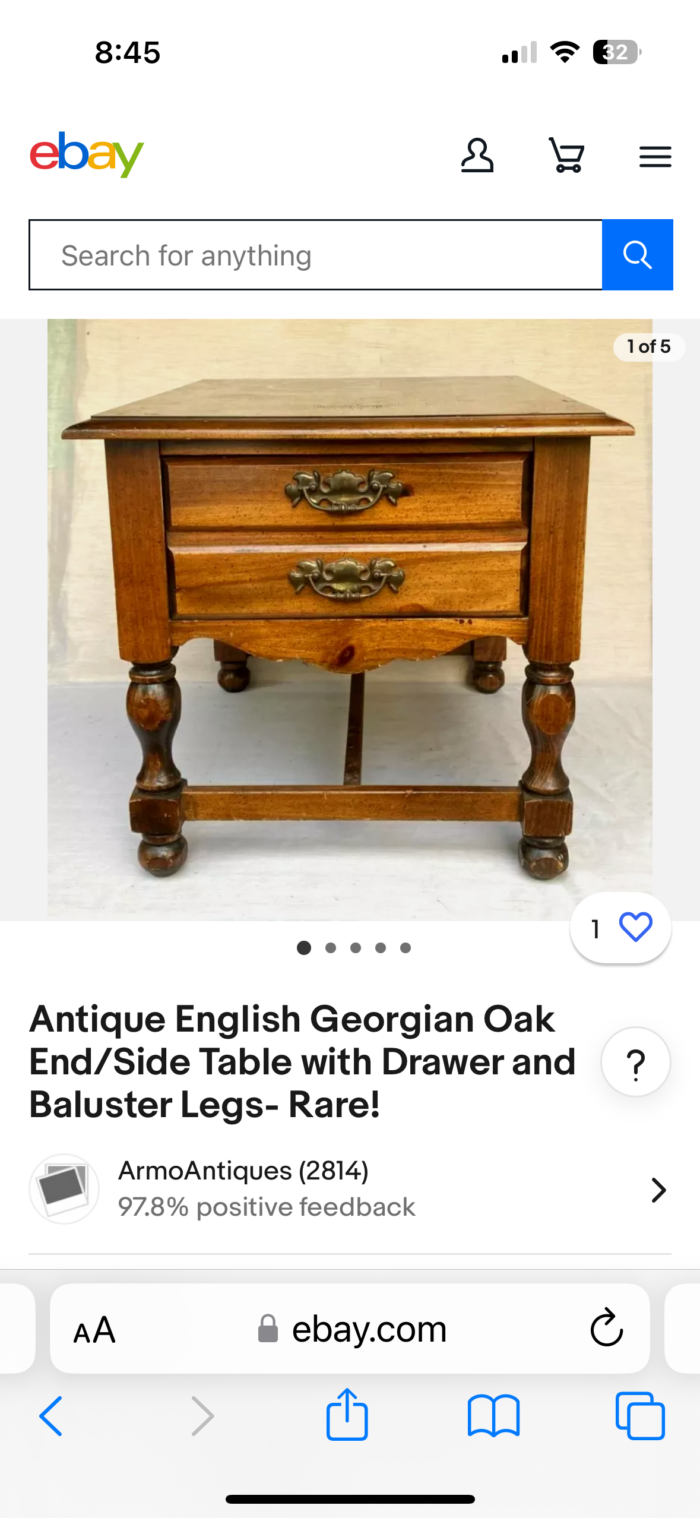 80’s end table with a top that won’t be sanded or stripped ...