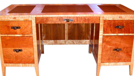 Maple and Cherry Pedestal Desk - FineWoodworking