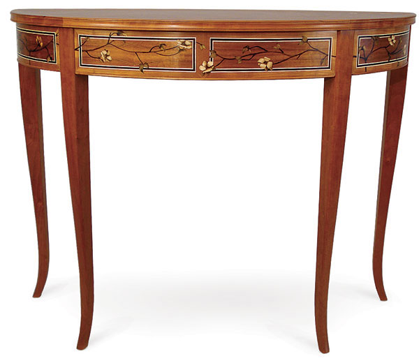 Marquetry Demilune Table - FineWoodworking