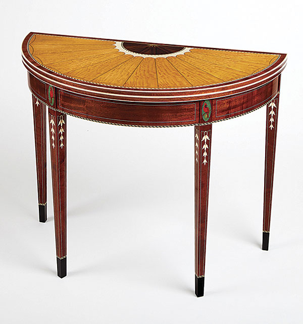 Federal Card Table with Marquetry - FineWoodworking