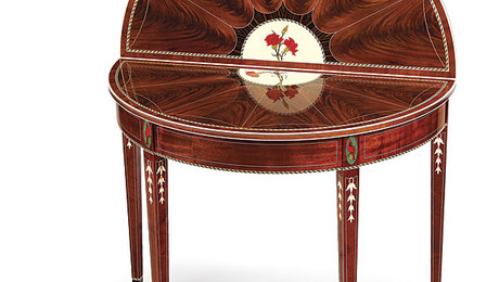 Federal Card Table with Marquetry - FineWoodworking