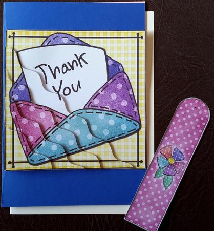 Thank You Letter Quick Card with Wavy Corner Side Stacker - CUP71593 ...