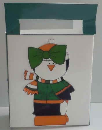 Six Lil Penguins Clip Art Graphics - Irish Colors - Photo by Sharon Wilson