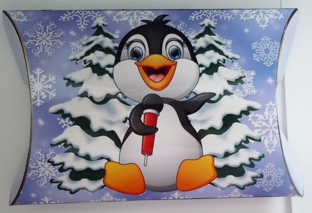 Christmas Penguin Blue Pillow Box 8 - CUP751015_719 | Craftsuprint