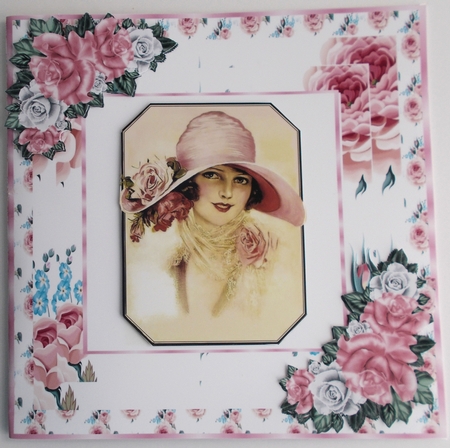 Pretty large pink roses backing paper - CUP957578_415 | Craftsuprint