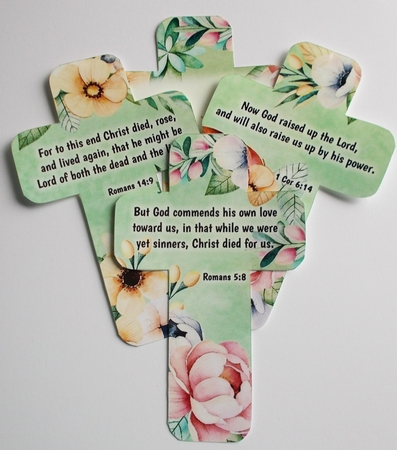 Printable Pastel Flower Cross Bookmarks for Easter - CUP958238_1550 ...