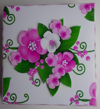 pink/white spring flowers backing paper (LARGE) - CUP964131_415 ...