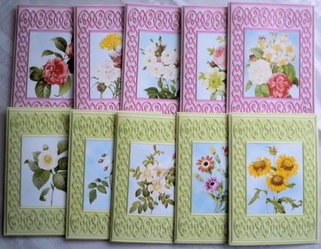 10 Floral Notelets with Colour Matched Envelopes Kit - CUP278527_1504 ...