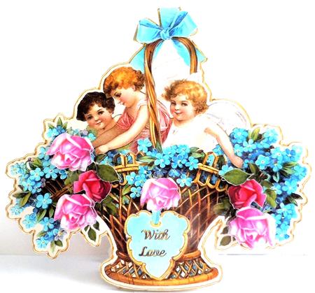 Angels Basket of Flowers - CUP573946_1784 | Craftsuprint