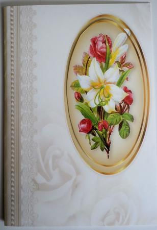Pretty Flower Toppers in Cream Oval Frames - CUP228628_415 | Craftsuprint