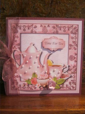 Time for Tea with Rose Frame - CUP394153_1763 | Craftsuprint