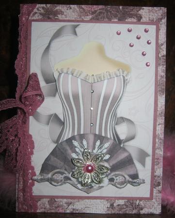 Vintage Corset Card Front - CUP462120_566 | Craftsuprint