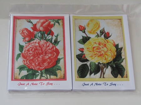 4 Beautiful Roses notelets 2, - CUP755067_1398 | Craftsuprint