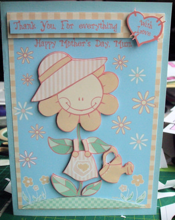 Daisy Watering the Flowers in the Garden. Framed, Mother's Day ...