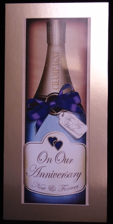 Large DL Husband On our Anniversary Champers in a Box 3D Decoupage ...