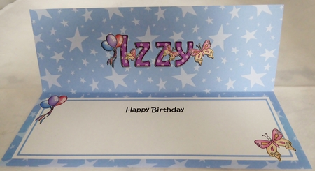 Large DL Happy Birthday IZZY insert - Photo by Irene Woods