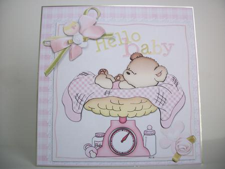 `hello Baby Girl Quick Card - CUP620061_1209 | Craftsuprint
