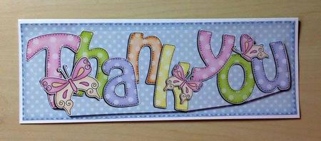 Large Dl Thank You Butterflies Card & 3D Decoupage - CUP459759_359 ...