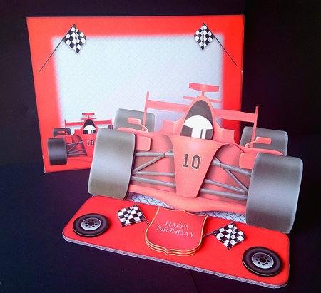 Racing Car Shaped Easel Card Kit - CUP554665_2111 | Craftsuprint