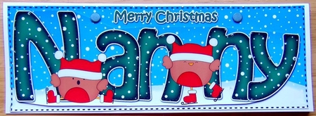 Large DL Merry Christmas NANNY 3D decoupage - Photo by Joyce Watson