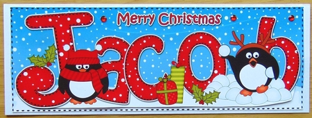 Large DL Merry Christmas JACOB 3D decoupage - CUP824952_359 | Craftsuprint