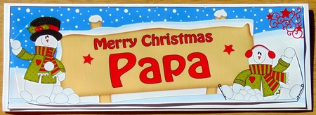 large DL Merry Christmas PAPA with Snowman 3D decoupage - Photo by ...