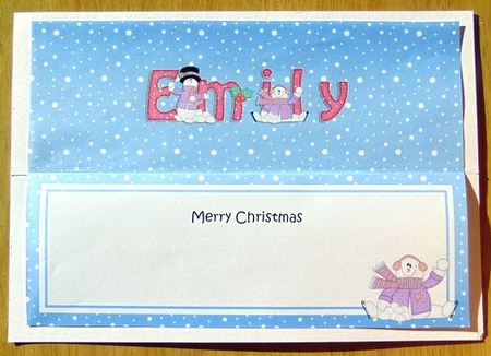 Large DL Merry Christmas EMILY insert - CUP861066_359 | Craftsuprint