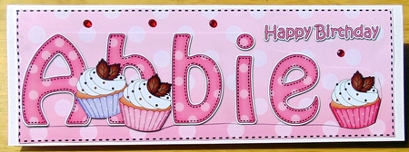 Large DL Happy Birthday ABBIE 3D decoupage - CUP960642_359 | Craftsuprint