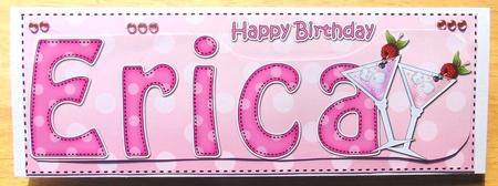 Large DL Happy Birthday ERICA 3D decoupage - Photo by Joyce Watson