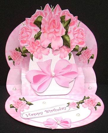Pink Rose Vase Mothers Day or Birthday 3D Mini Stepper - CUP277250_1026 ...