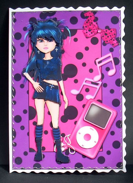 Rock Chick Card Front and Decoupage - CUP319588_38 | Craftsuprint