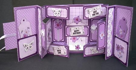 3D Prettty Violas Double Tri Shutter Card Kit - Photo by Joyce Watson