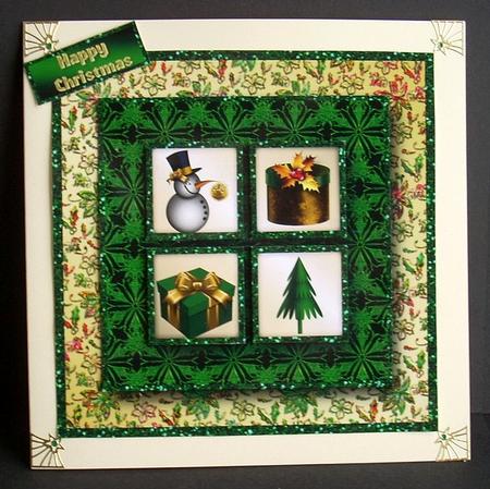 Christmas Gifts Square Layers Card Front - CUP478854_1648 | Craftsuprint