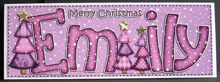 Merry Christmas Emily Xmas Trees Large Dl & 3D Decoupage - CUP444553 ...