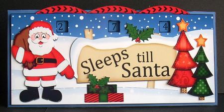 3D Xmas Santa Sleeps Till Santa Countdown Card - CUP440525_359 ...