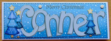 Merry Christmas Conner Xmas Trees Large Dl & 3D Decoupage - CUP442413 ...