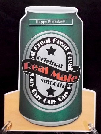 Real Male Beer Can Shaped Card with Decoupage - CUP407501_359 ...